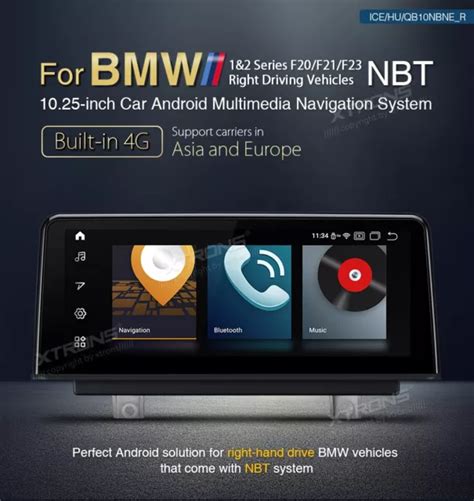 XTRONS QB10NBNE R AUTORADIO GPS BMW Serie 1 2 F20 F21 F23 10 Wifi 4G