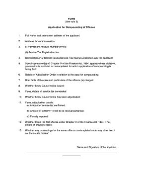 Fillable Online Servicetax Gov Form See Rule Application For
