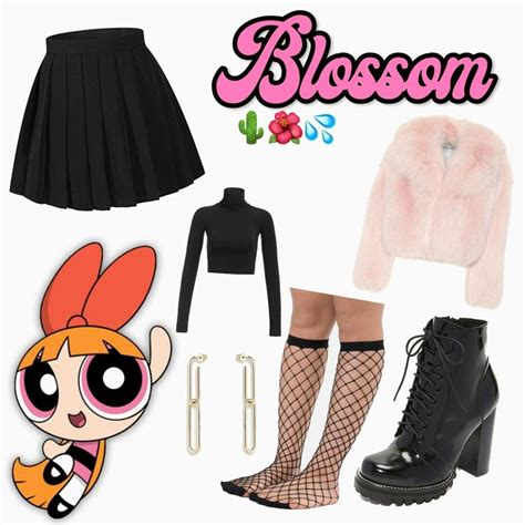 Blossom Outfit Powerpuff Girls Costume Powerpuff Girls Halloween