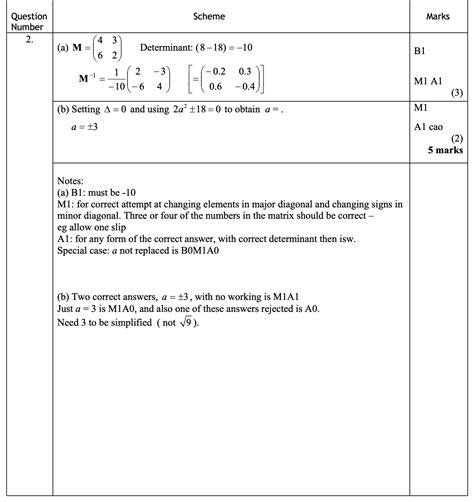 a level edexcel further maths questions matrices revisely