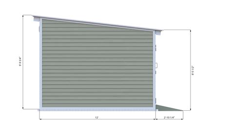 12x12 Lean To Storage Shed Plans Shedplans Org
