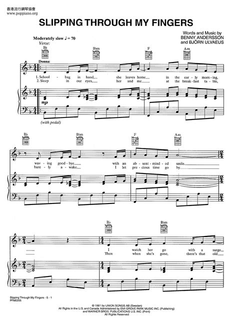 Abba Slipping Through My Fingers Pdf