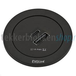 Evoline One USB A C Charger Zwart Stekkerblokkenshop Nl