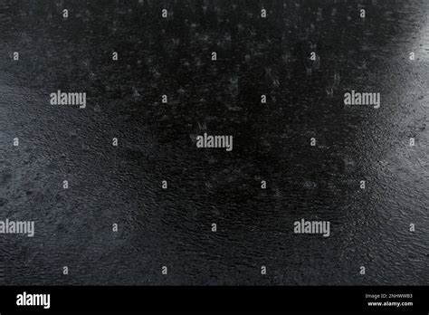 View Of Heavy Pouring Rain On City Street Stock Photo Alamy