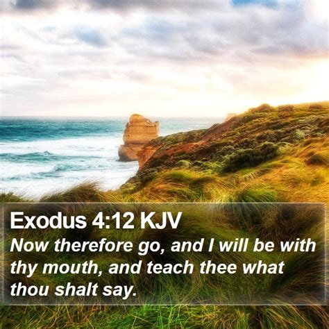 Exodus 4 12 KJV Bible Verse Images