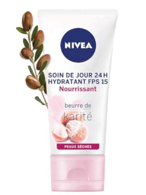 NIVEA Soin De Jour 24H Hydratant Nourrissant FPS15 2 x 50 ml crème