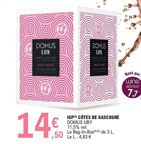 Promo Igp Côtes De Gascogne Domus Uby chez E Leclerc iCatalogue fr