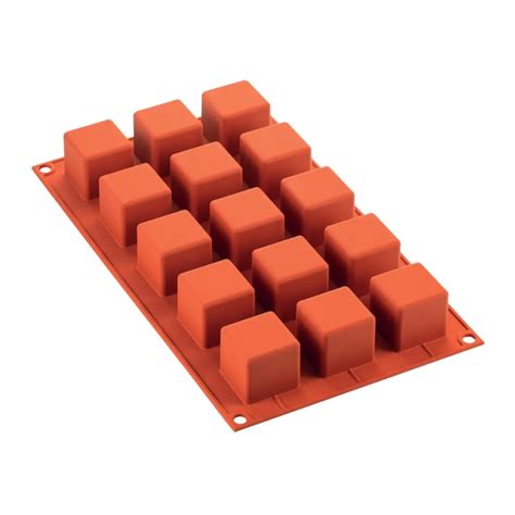 Molde 15 Cavidades Cubos 3 5 Cm Silicona Silikomart