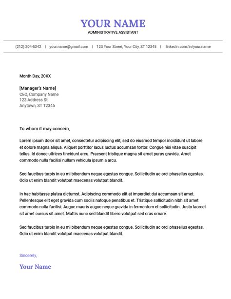 Las 11 mejores plantillas de cartas de presentación de Google Docs