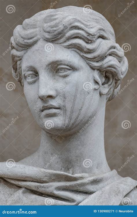 Ancient Statue Of Sensual Italian Renaissance Era Woman Potsdam Stock
