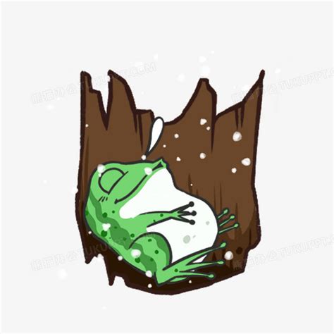 一组手绘卡通冬眠的动物合集套图元素六PNG图片素材下载 动物PNG 熊猫办公