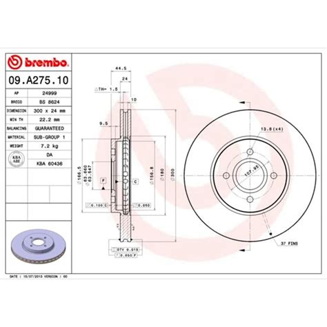 2X BREMBO BREMSSCHEIBEN 300mm INNENBELÜFTET VORNE PASSEND FÜR FORD FOCUS
