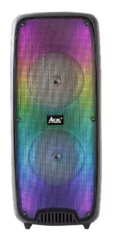 Bocina Doble Grande X Pulgadas Luces Rgb Radio Bluetooth