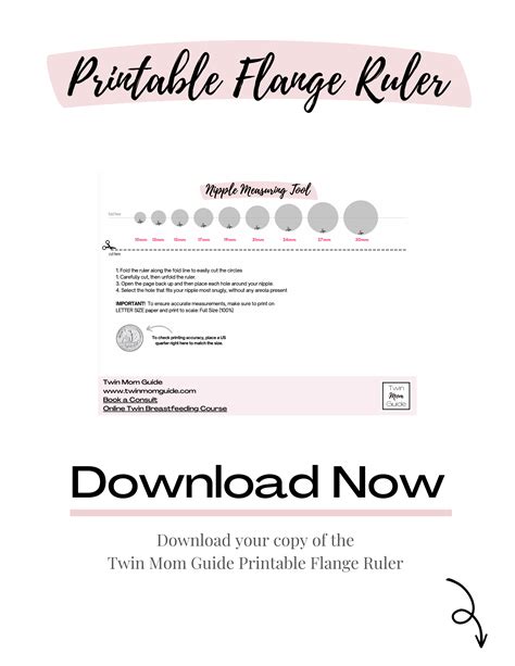 Printable Flange Ruler Twin Mom Guide