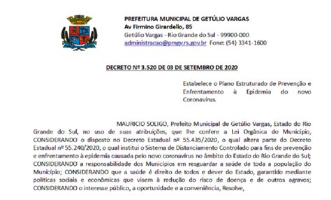 Decreto 3520 Estabelece o Plano Estruturado de Prevenção e