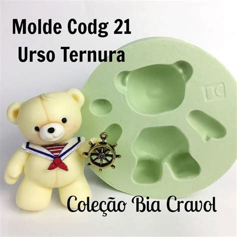 Molde Urso Ternura Cod 21 coleção Bia Cravol Molde e Marcador para