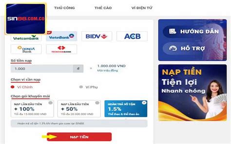 Nạp tiền SIN88 Hướng dẫn từng bước cách nạp tiền tại SIN88