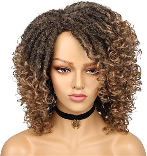 Hanne Short Curly Synthetic Hair Dreadlock Wigs For Black Women And Men