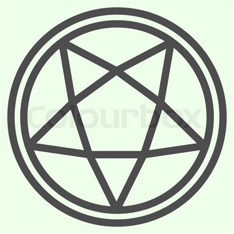 Pentagram Line Icon Mystical Gothic Stock Vector Colourbox