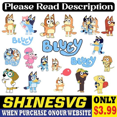 19 Designs Bluey SVG Bundle Bluey Svg Bluey Birthday Etsy De