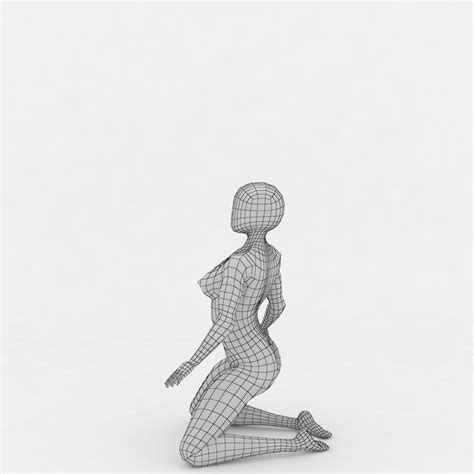 여성 기본 메쉬 3D 모델 20 max obj Free3D