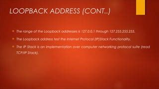 Loopback Address PPT