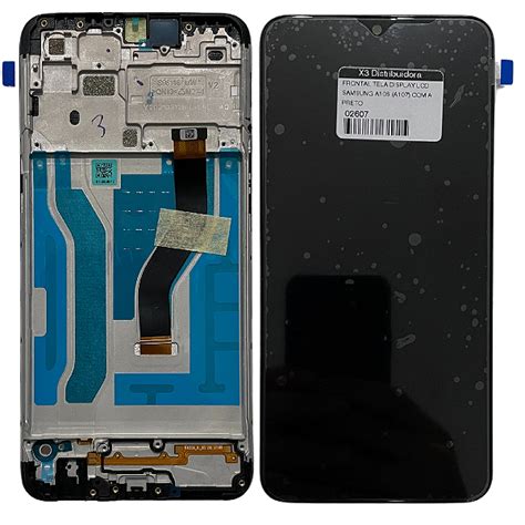 FRONTAL TELA DISPLAY SAMSUNG A10S A107 ARO ORIGINAL NACIONAL X3