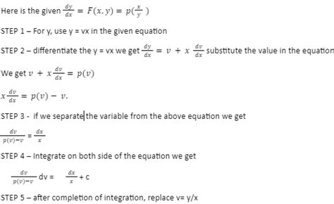 notes on solving homogeneous differential equations