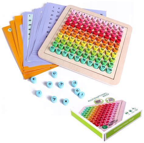 DREWNIANA TABLICZKA MNOŻENIA MONTESSORI ZADANIAMIA 13192205926