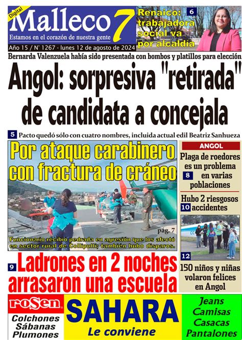 Edición lunes 12 de agosto de 2024 Malleco 7