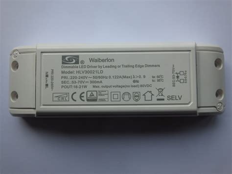 WAIBERLON HLV30021LD DIMMABLE CONSTANT CURRENT LED DRIVER SaveMyLight