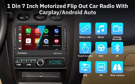 Hodozzy Carplay AndroiRadio Coche 1 DIN 7 Pulgada Pantalla Tactil