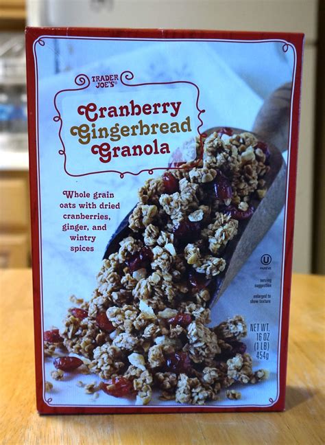 exploring trader joe s trader joe s cranberry gingerbread granola