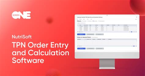 TPN Order Entry And Calculation Software