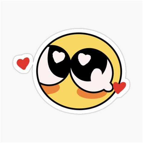 Love Yaaaaa Adorable Cursed Emoji Sticker For Sale By Bluepencilart Redbubble