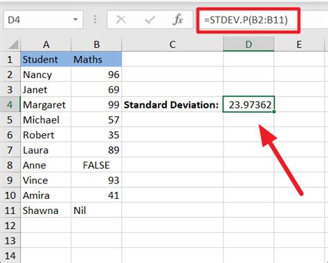 How To Calculate Standard Deviation In Excel