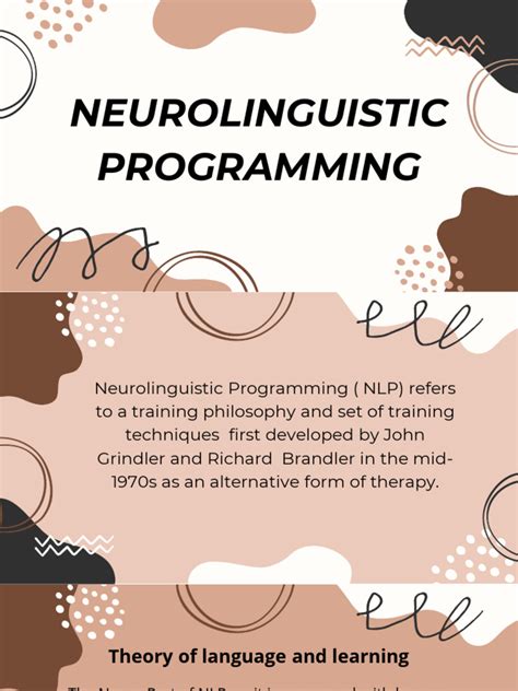 neurolinguistic programming pdf neuro linguistic programming human communication