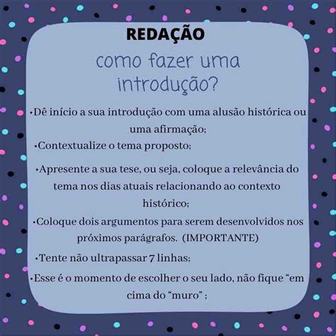 Dicas de uma boa introdução na sua redação Redação