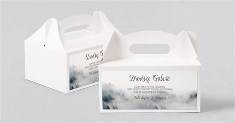 Pudełko na ciasto weselne Forest Motyw 5