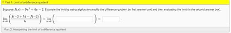 solved part 1 limit of a difference quotient suppose f x