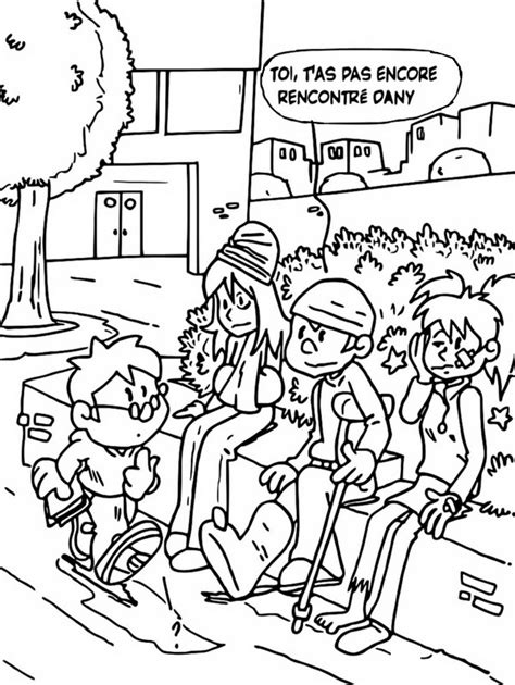 Coloriage Stop au harcèlement scolaire Ca va trop loin 6