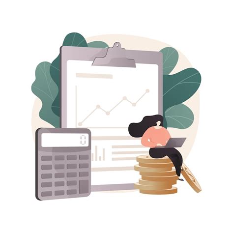 Ilustración abstracta de contabilidad en estilo plano Vector Premium