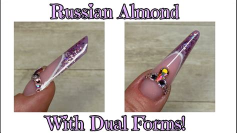 Create Russian Almond Nails Using Dual Forms Youtube