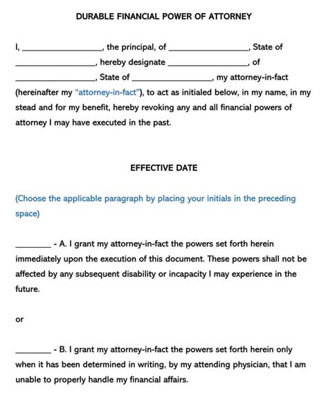 Fillable Durable Power Of Attorney Form Maine Printable Forms Free Online