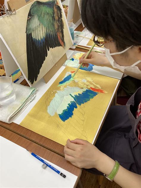 絵画クラス5月の制作アクリル画1