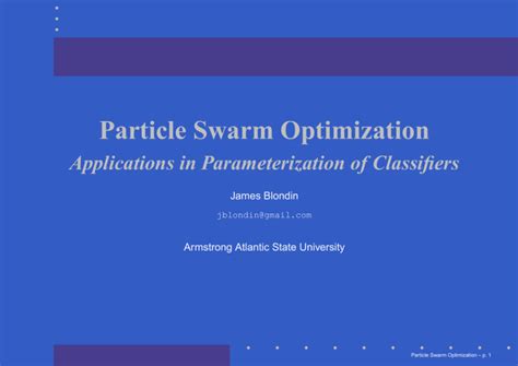 particle swarm optimization