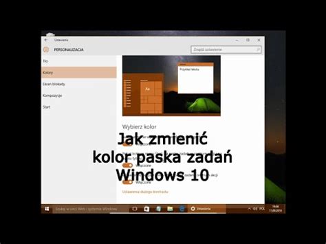 Jak zmienić kolor paska zadań Windows 10 YouTube