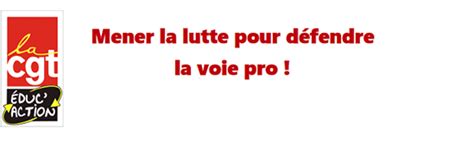 Communiqué de presse Mener la lutte pour défendre la voie pro