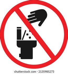 No Toilet Icon No Littering Toilet Stock Vector Royalty Free