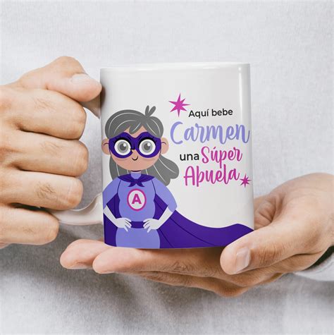 Taza S Per Abuela Con Nombre Personalizada Transparent Gift